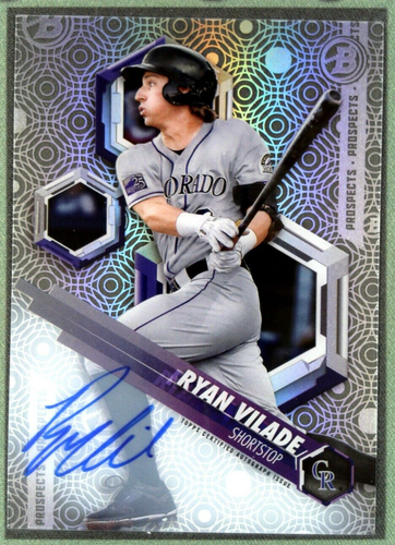 Ryan Vilade 2018 Bowman High Tek Auto Autograph Colorado Rockies | eBay
