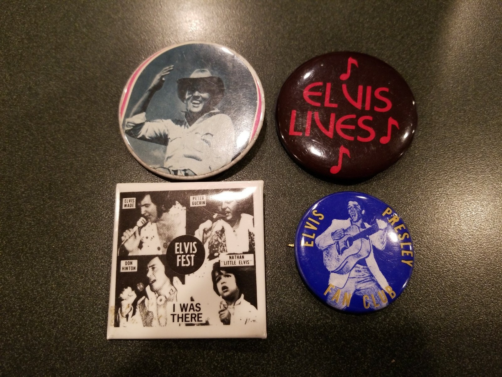 LOT OF 4 VINTAGE ELVIS Buttons pin pinback Elvis Presley | eBay