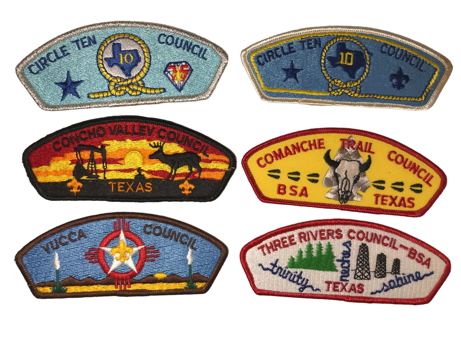 Lot of Texas Councils 1/2 Dozen BSA CSPs Mint CSP (BHP2131) | eBay