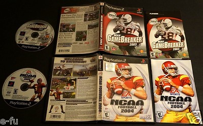 2 Game PS2 Football Lot NCAA Gamebreaker 2003 & NCAA 2004 Carson Palmer ...