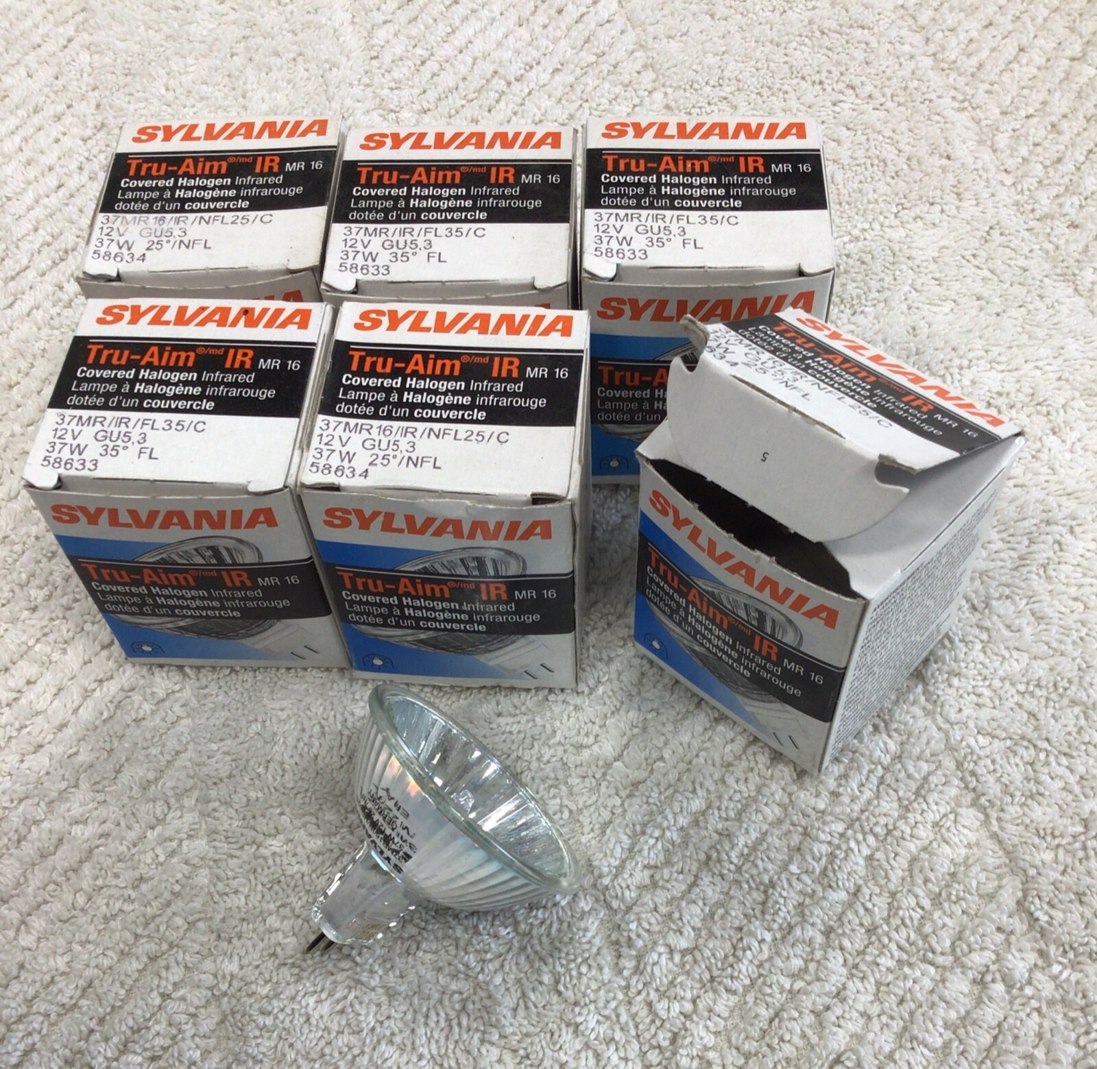 Lot of SIX (6) Radium RJLS MR16 Halogen Lamp GU5,3 35W, 12V | eBay