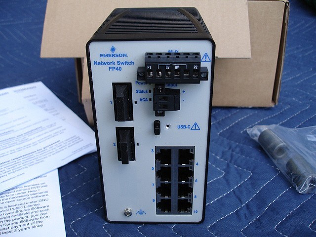 Emerson DeltaV FP40-8TX2MM-ES Network Switch KJ1630X1-BD2 13P1068X002 ...