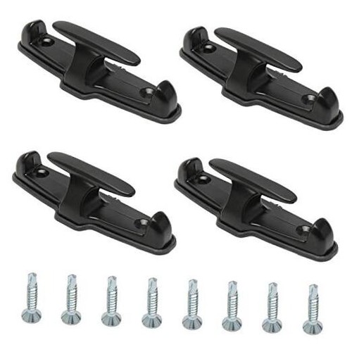 4pcs Chrome T-Hook Tie Down Rope with Washer and Mounting Screws for ...
