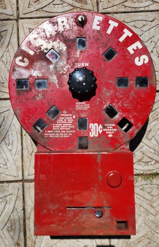 Vintage Dial A Smoke Rotary Coin Op Cigarette Vending Machine ...