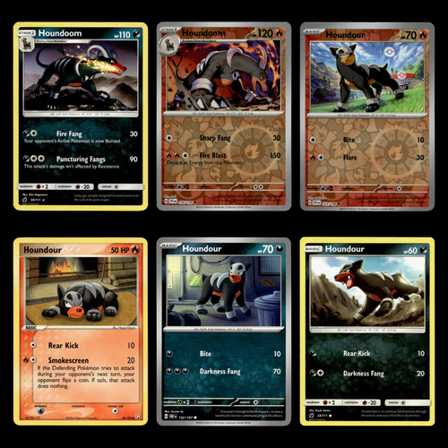 6x Houndoom Lot Houndour 59.0 Sun Moon Crimson Invasion Pokemon Cards ...