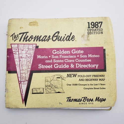 Vintage 1987 The Thomas Guide Updated Edition Golden Gate 1987 Thomas ...