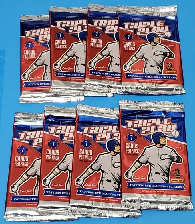2012 Panini Triple Play Baseball Cards 8 New Factory Sealed Packs 7 ...