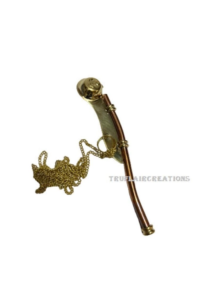 traditional Navy Whistle Solid Brass Boatswain (Bosun) Whistle Pipe ...