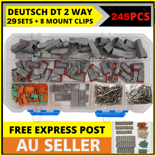 233PCS Deutsch Kit DT 2 Way Series Connector Plug Waterproof Auto ...