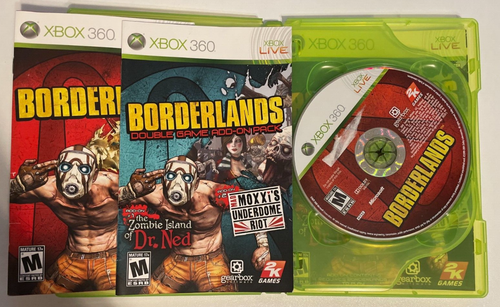 Borderlands & Double Game Add-on Pack Bundle for Xbox 360 CIB - Tested ...
