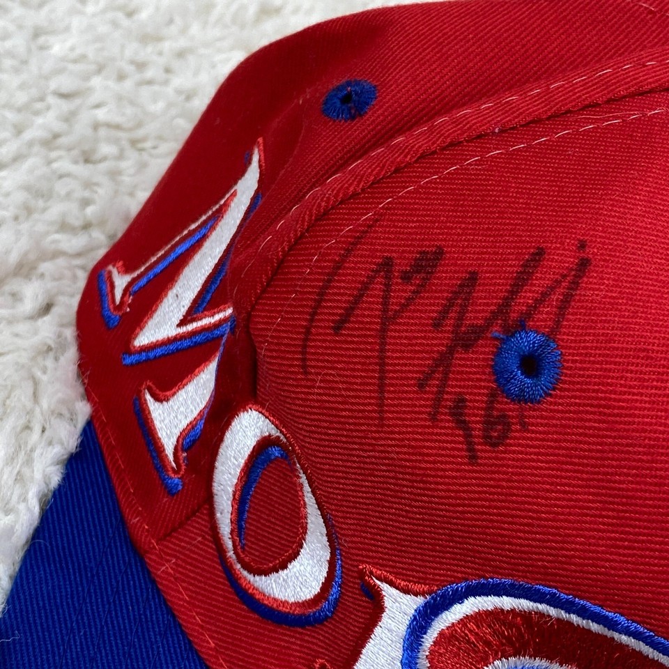 Vintage Logo 7 Montreal Canadiens Hat Snapback Red Spell Out Daigneault Signed | eBay