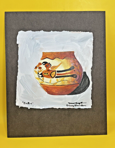 DAVID GARY SUAZO Original - Zia Bird - Evening Snow Comes ~Taos Pueblo ...