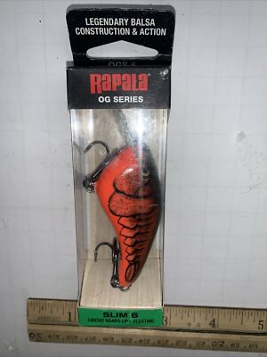 New Rapala OGS-6 Red Crawdad Slim 6 OG Series 1/2 oz Crankbait 6 Feet ...
