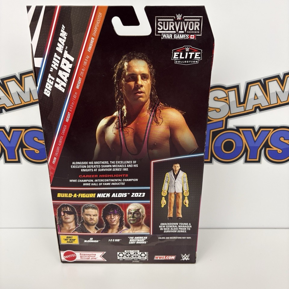 WWE Elite Series Survivor Series Bret Hitman Hart Wrestling Action ...