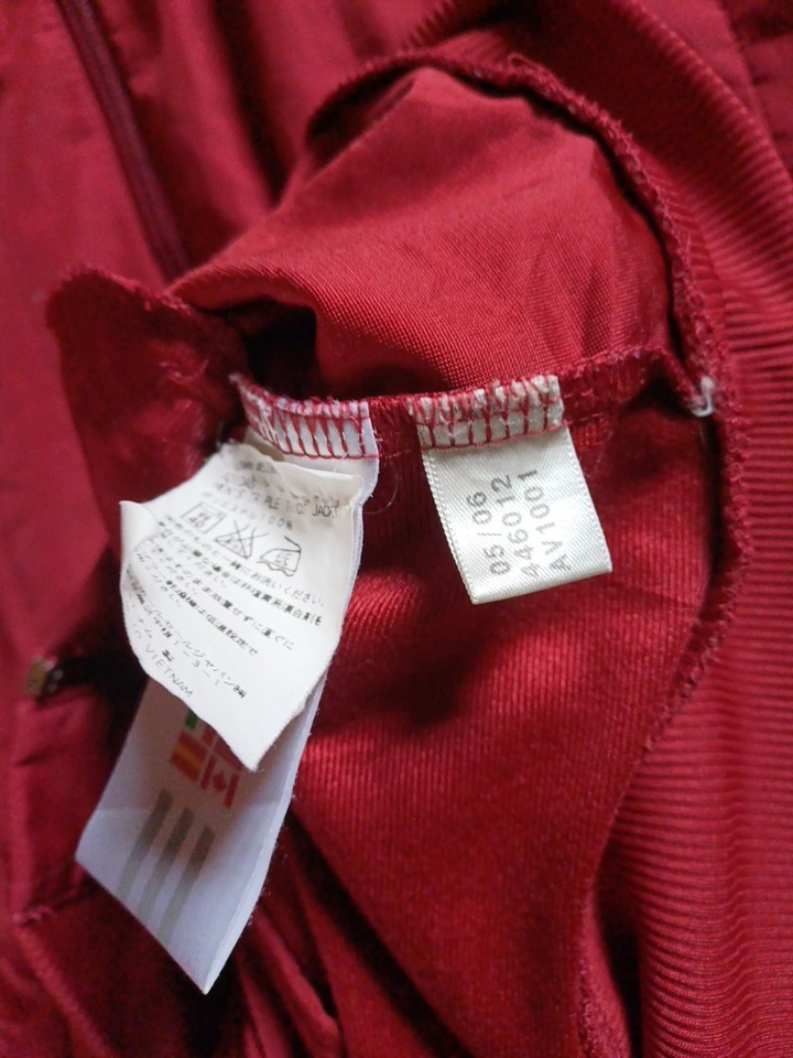 2005 adidas red full zip track jacket size Large | eBay UK