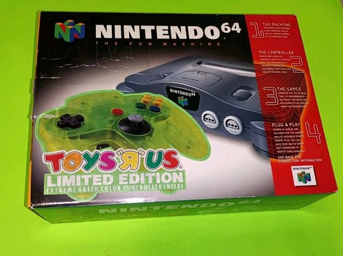 NINTENDO 64 N64 Console CIB Extreme Green Controller Toys R Us Limited ...