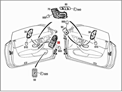 Genuine MERCEDES C205 W447 C-CLASS Coupe C205 Switch block ...