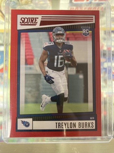 2022 Score Football Treylon Burks RC #380 Red Parallel Tennessee Titans ...