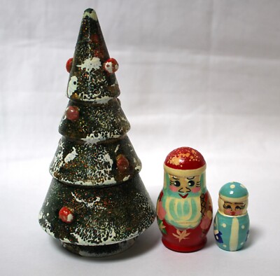 Traditional Russian Nesting Doll Christmas Tree 3 Pieces 3D made in ...