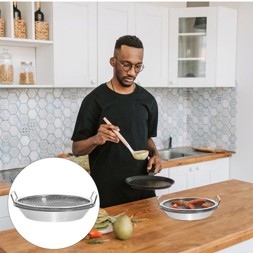 Drain Tray with Frying Net Cooking Oil Strainer Container Fried Food | eBay