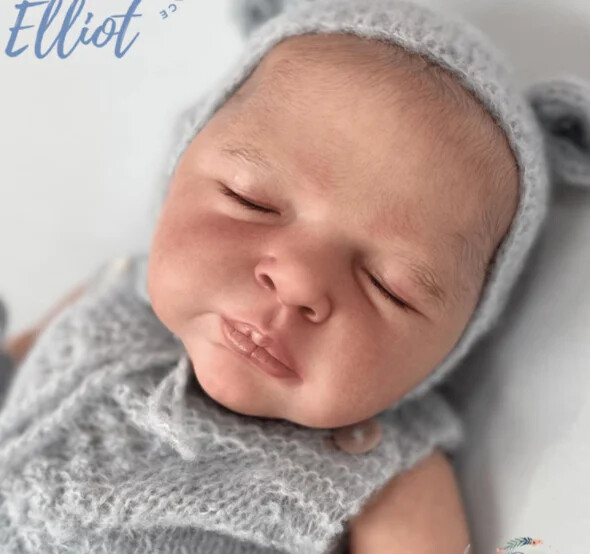 21in Unfinished Unpainted Doll Elliot Reborn Baby Doll Kit Parts with ...