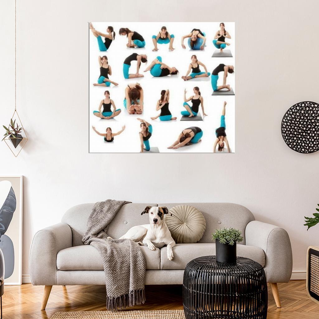 64821 YOGAFit Exercise Work Out Wall Decor Print Poster | eBay