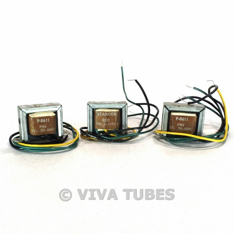 Vintage Lot of 3 Stancor P-8611 Minitaurized Control Transformers 36 ...