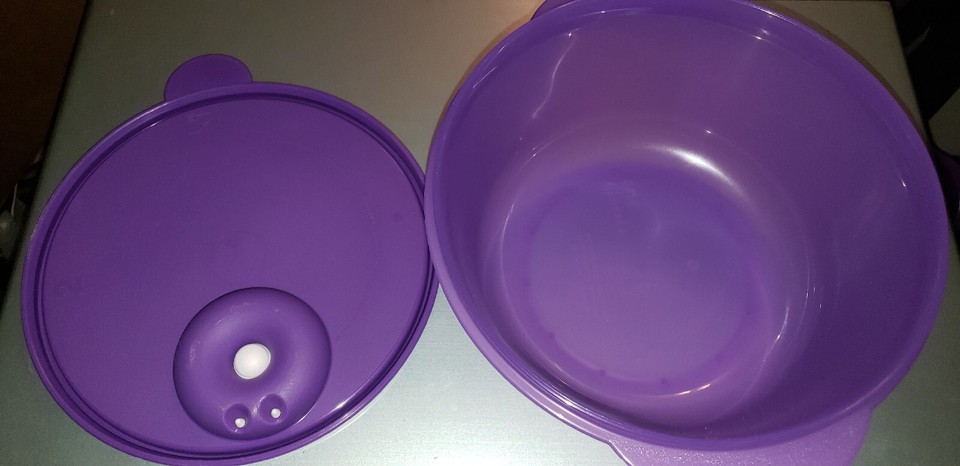 Tupperware 2641F-2 Purple Microwave Reheatable Crystal Wave Dish 6 1/4 ...