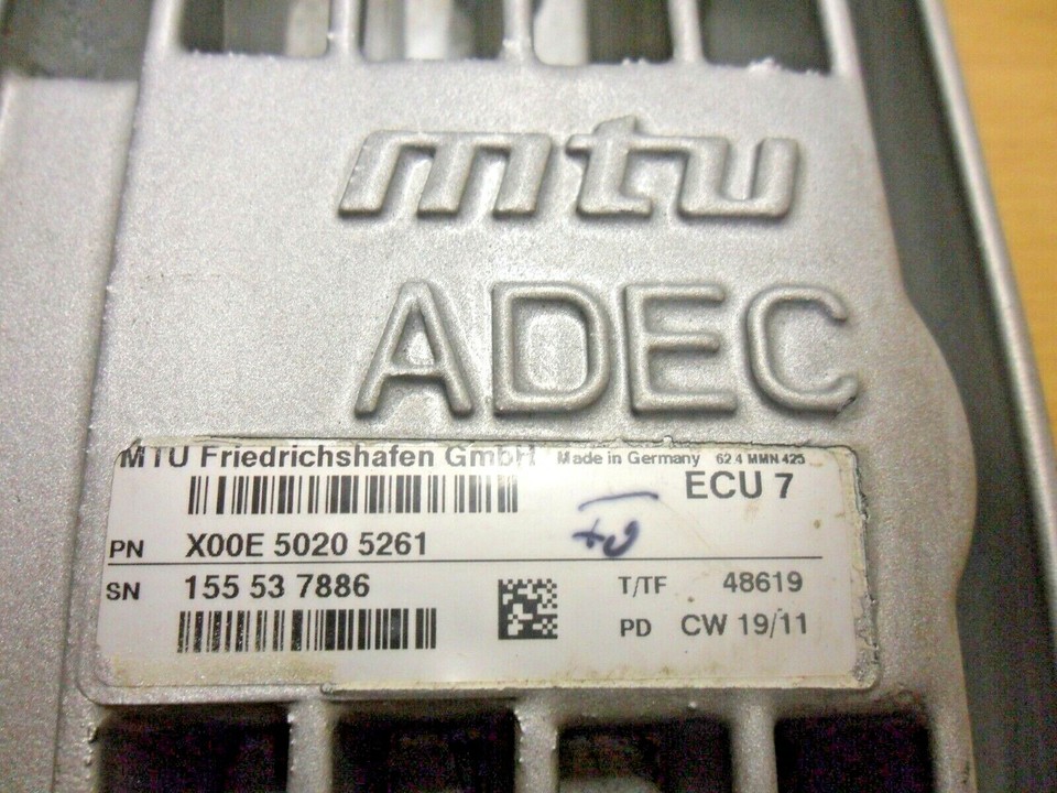 MTU ECU7 ADEC Engine Control Unit X00E 5020 5261 | eBay