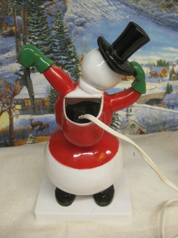 Vintage MILLER Plastics Frosty the Snowman with Black pipe and Skates ...
