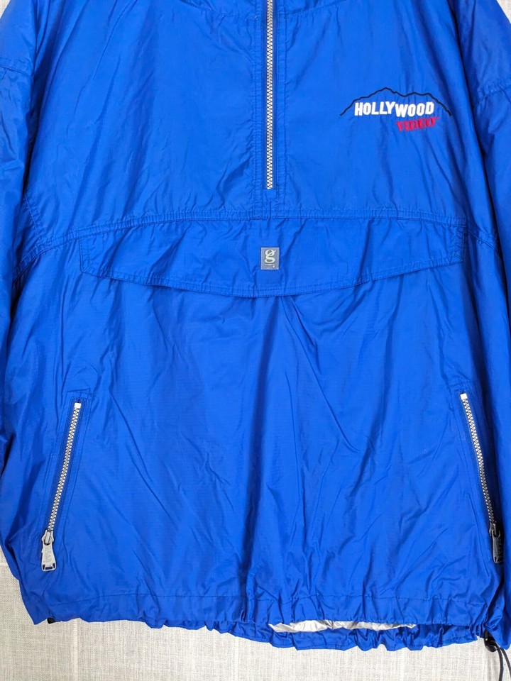 Vintage Hollywood Video Mens Jacket Large Blue Anorak Employee Uniform ...