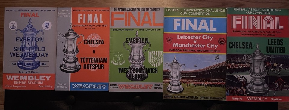 18 FA Cup Final Programmes 1956 to 1972 Job Lot Various Conditions ...