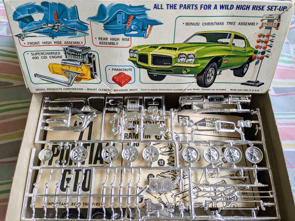 *ULTRA RARE! *ORIGINAL VINTAGE MPC "1971 PONTIAC GTO" Model Kit ...