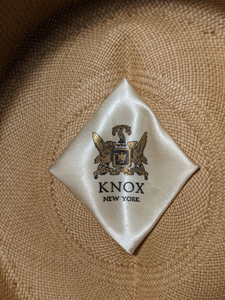Vintage KNOX STRAW FEDORA GENUINE PANAMA HAT w/ Original Band | eBay