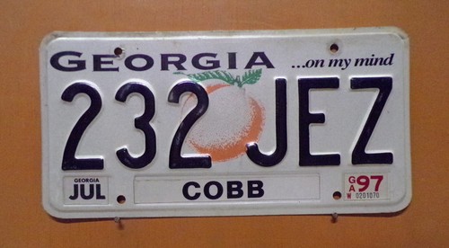 RARE 1997 Georgia License Plate | eBay