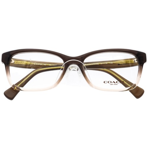 Coach Eyeglasses HC 6089 5400 Olive Brown Gradient Rectangular Frame 51 ...