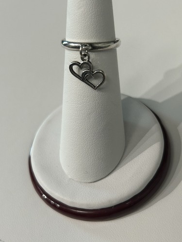 RARE James Avery Double Hearts Dangle Ring Sterling Silver RETIRED | eBay