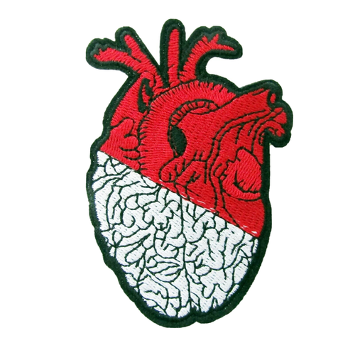 Heart Horror Real Iron On Patch Motif sew Patches Badge 9cm x 6cm Easy ...