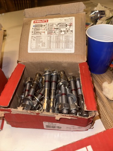 Hilti Wedge Anchor 1/2" X 4-1/2" Kwik Bolt Tz2 Carbon Steel Concrete 23 ...