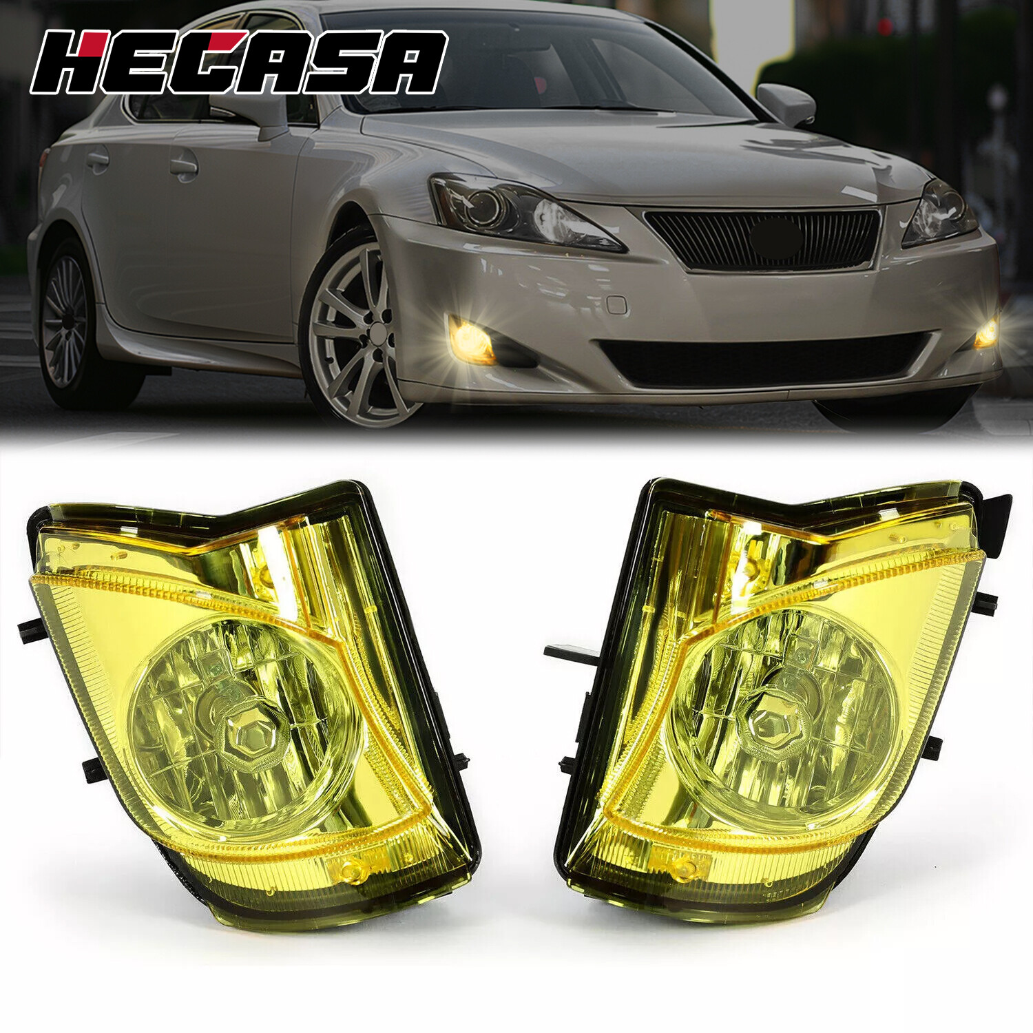 Fit 2006 2007 2008 2009 2010 Lexus IS250 IS350 Bumper Fog Lights Lamps ...