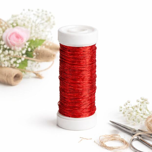 Bullion Craft Wire - Red (2687) 25g 33m florist wire, crafting ...