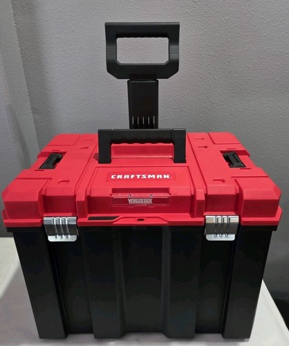 CRAFTSMAN Versastack System 20-in Red Plastic Wheeled Lockable Tool Box ...