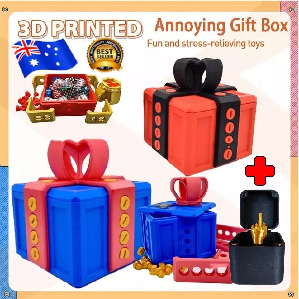 The Annoying Present with Middle Finger in A Box Gift Box with Screws ...