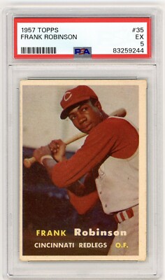 1957 Topps #35 Frank Robinson Rookie Card PSA 5 Excellent EX Vintage ...
