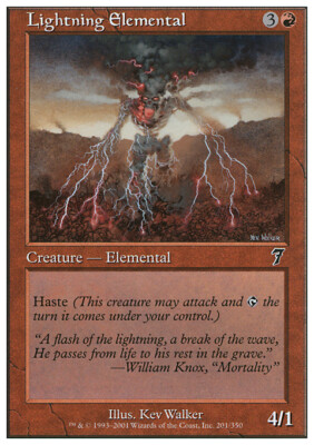 Magic the Gathering MTG Lightning Elemental (201) Seventh Edition LP | eBay