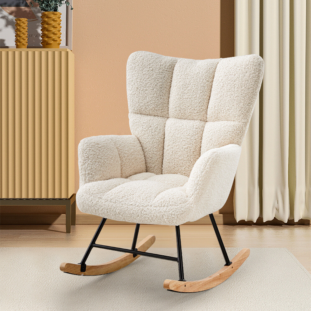 Nursery Glider Rocker Rocking Chair Accent Rocking Chair Uphostered
