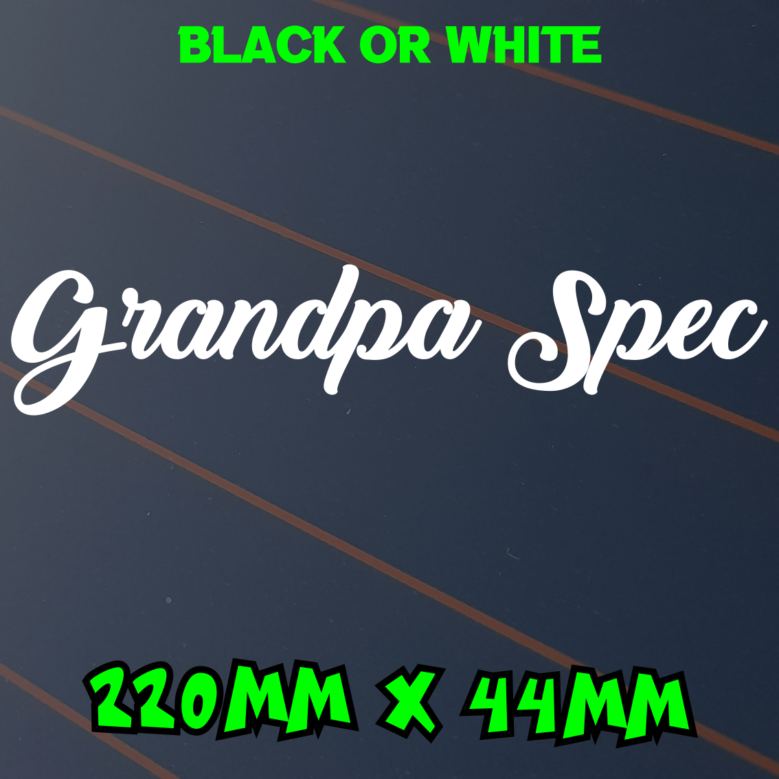 Grandpa Spec Sticker Car Decal Window JDM Slow Daily Funny Stock KE ...
