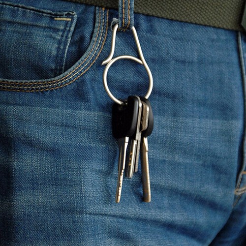 Titanium Alloy Key Ring Belt Clip Quick Draw Keychain Pendant Keychain ...