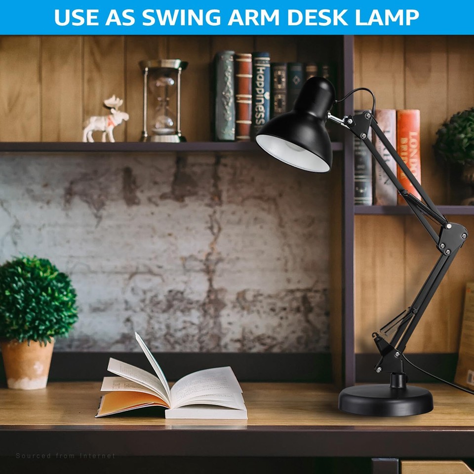 Swing Arm Desk Lamp Clamp Light Work Bench Computer Artist Drafting ...