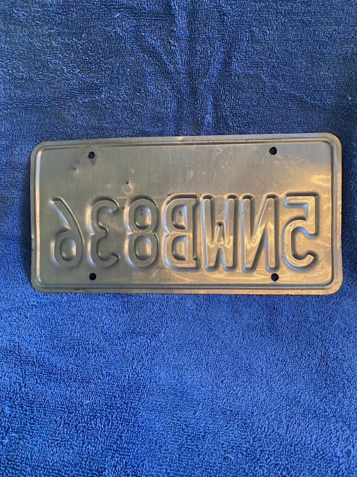 California Cursive Style Font License Plate with a No Sticker Undated ...